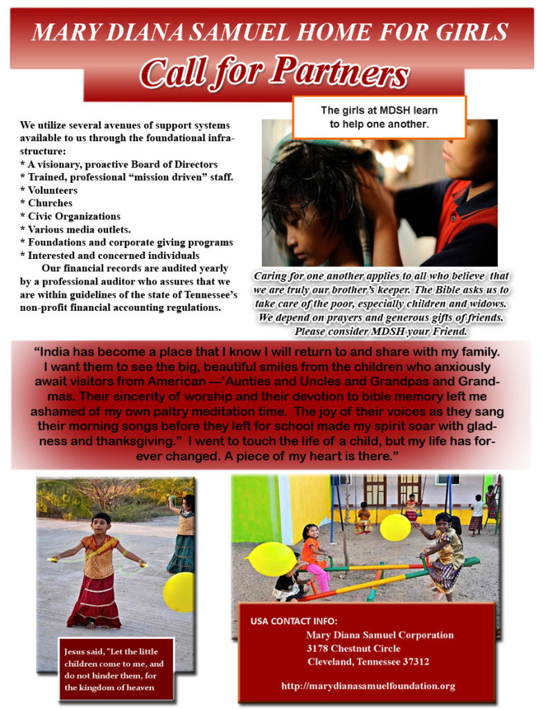 Call for Partners | Mary Diana Samuel Foundation